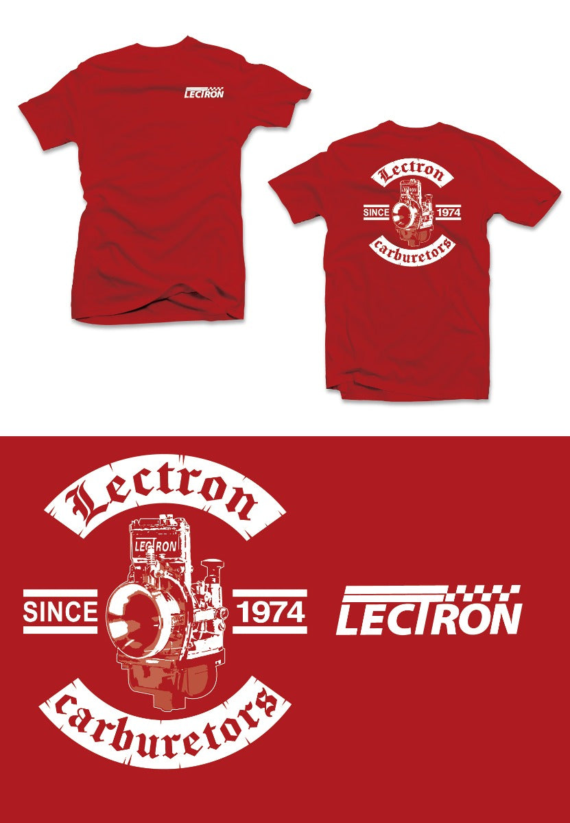 Since 1974 Lectron T-Shirt (Red) - Lectron Fuel Systems